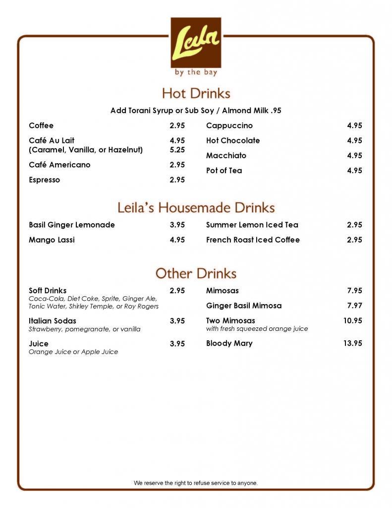 Presenting the NEW Leila Menu | East Bay Restaurant | Hercules | Leila ...